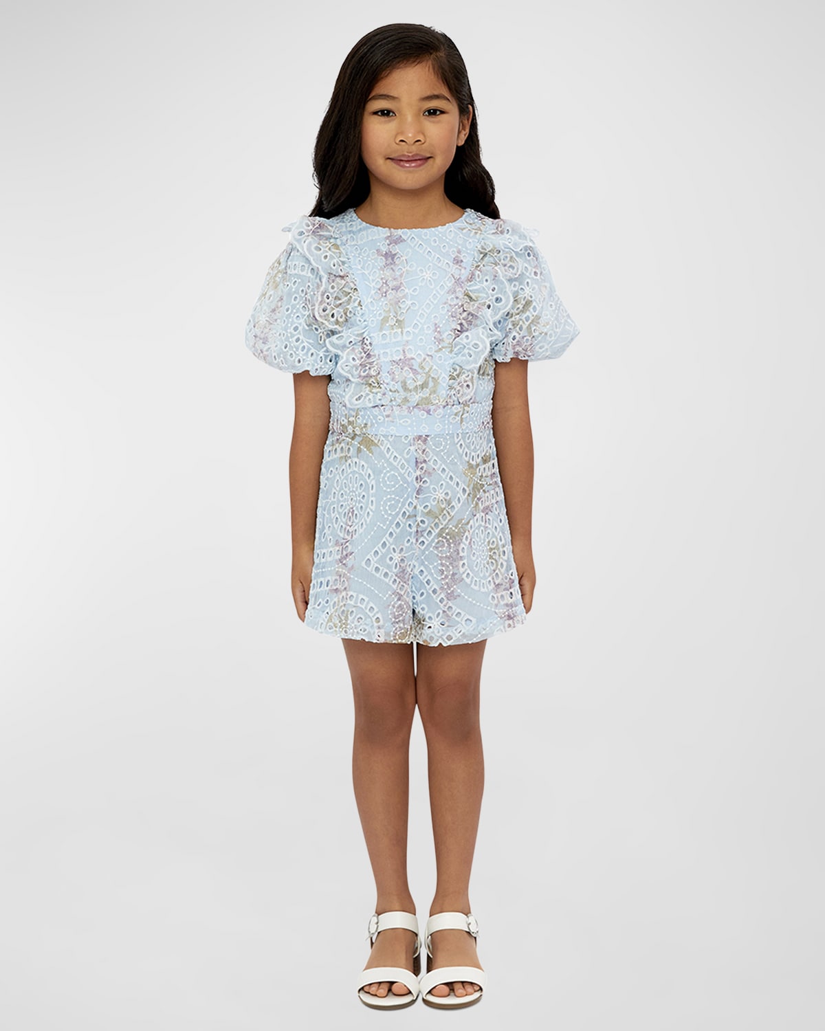 Bardot Junior Kids' Girl's Iris Floral Embroidered Playsuit In ...