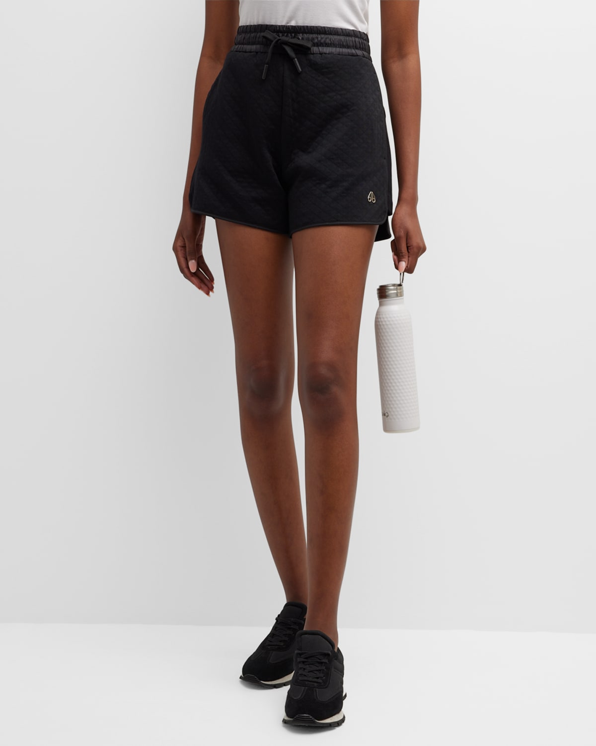 Moose Knuckles Liberty Diamond Jacquard Shorts In Black | ModeSens