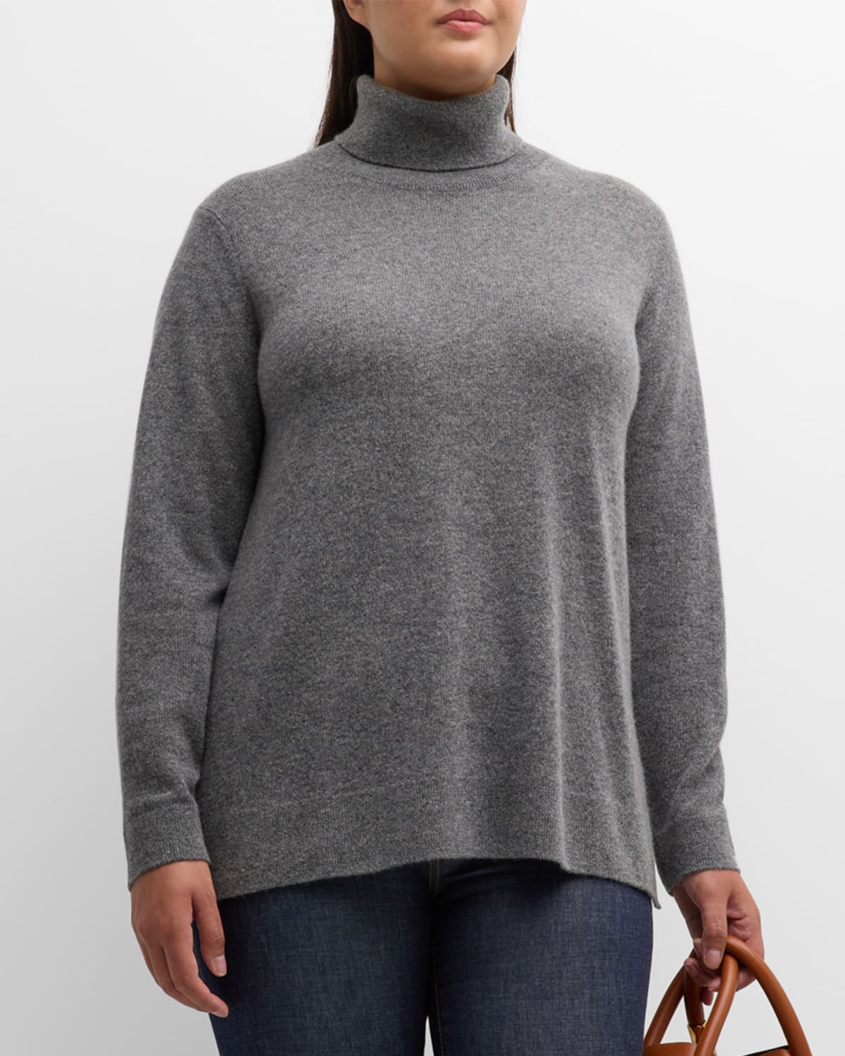 Neiman Marcus Cashmere Collection Plus Size Cashmere Turtleneck | Smart ...