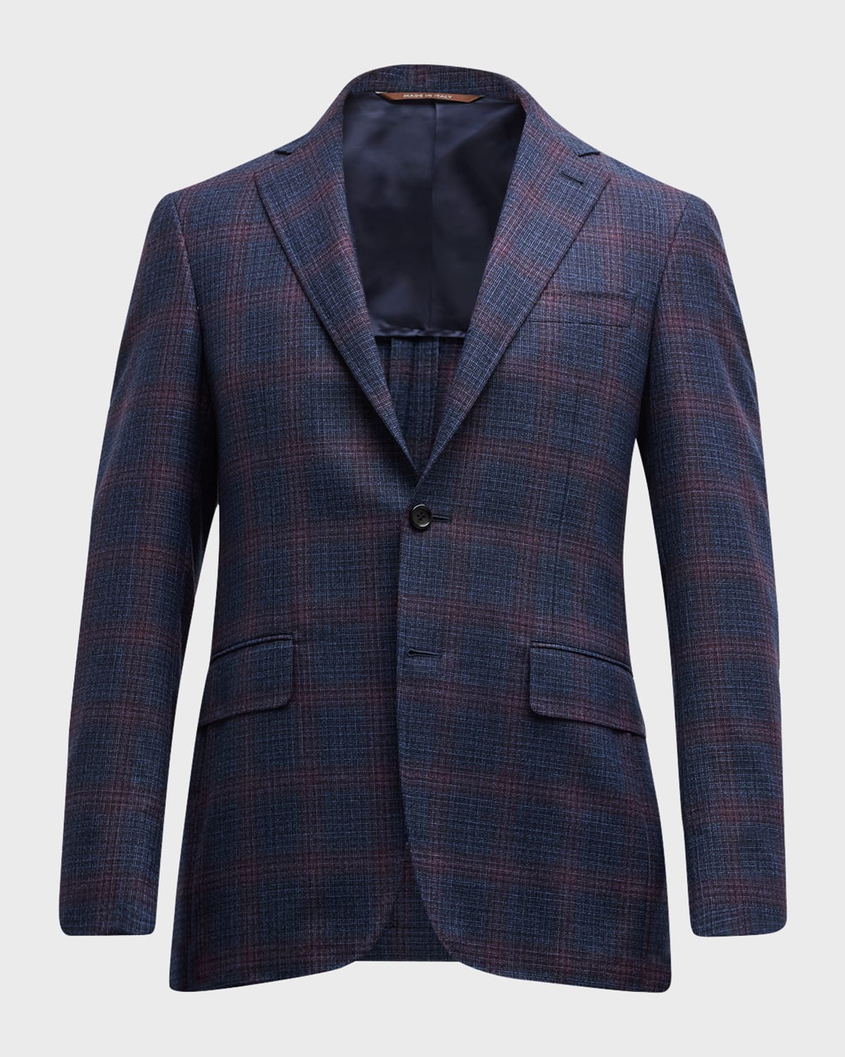 Canali Men's Plaid Sport Jacket In Blue | ModeSens