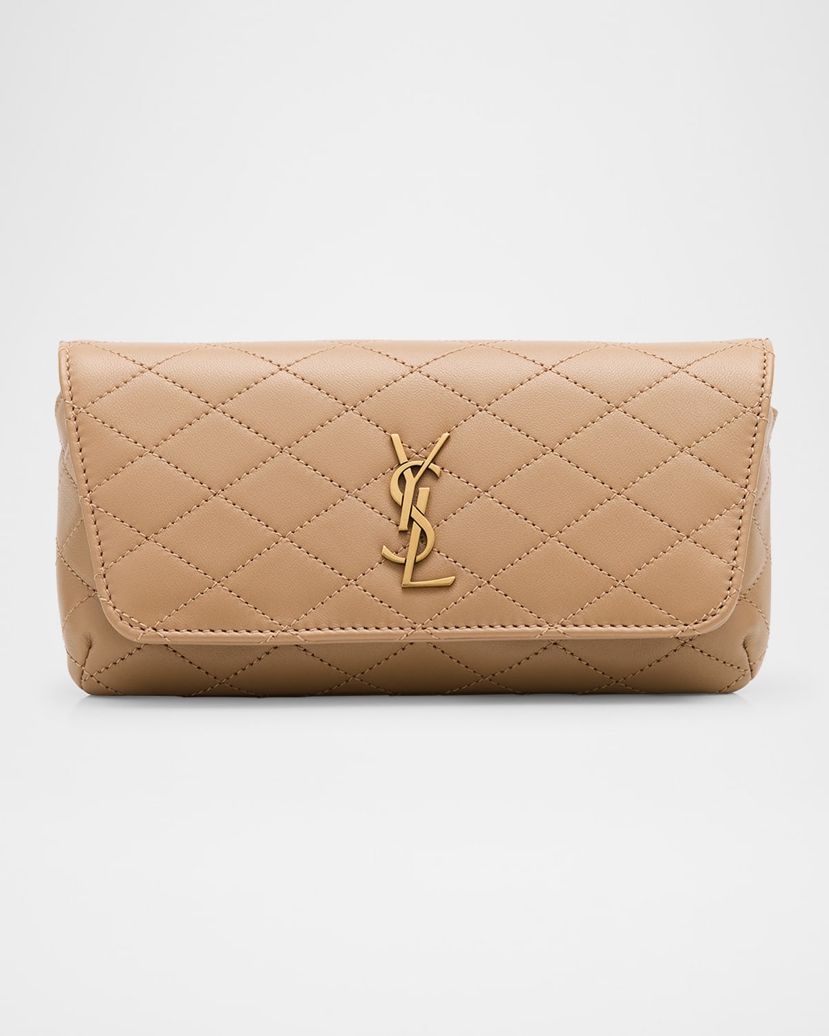Saint Laurent Gaby Phone Holder Ysl Crossbody Bag In Quilted Smooth ...