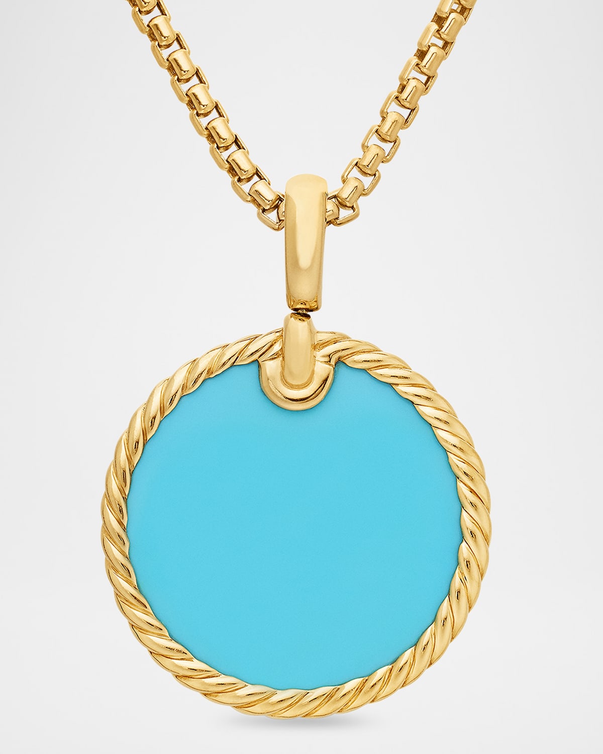 David Yurman DY Elements Disc Pendant in 18K Gold, 24mm | Smart Closet