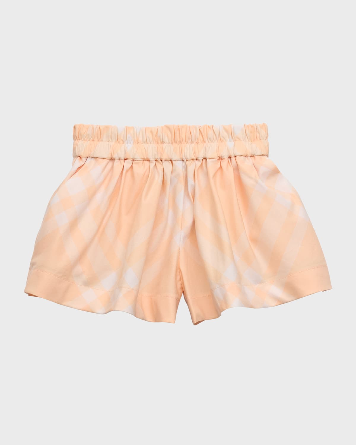 Burberry Kids' Girl's Marcy Bias Check Shorts In Pastel Peach Chec ...