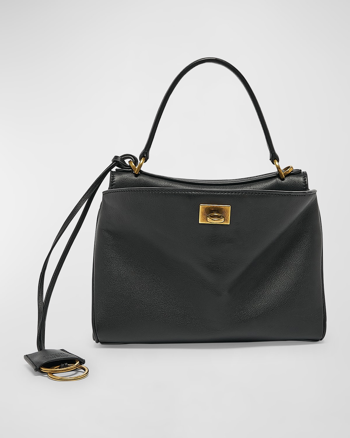 Balenciaga Mini Rodeo Leather Top Handle Bag In 1000 Black | ModeSens