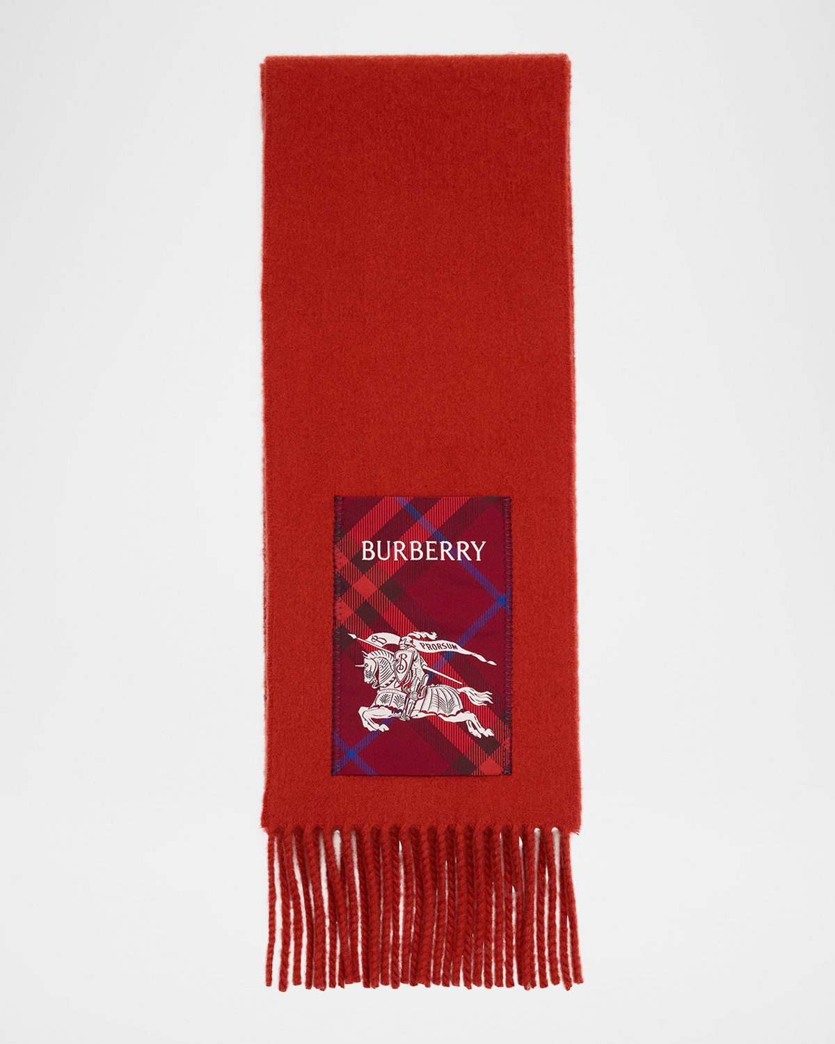 Burberry Men's Cashmere Ekd Label Scarf In Rust | ModeSens