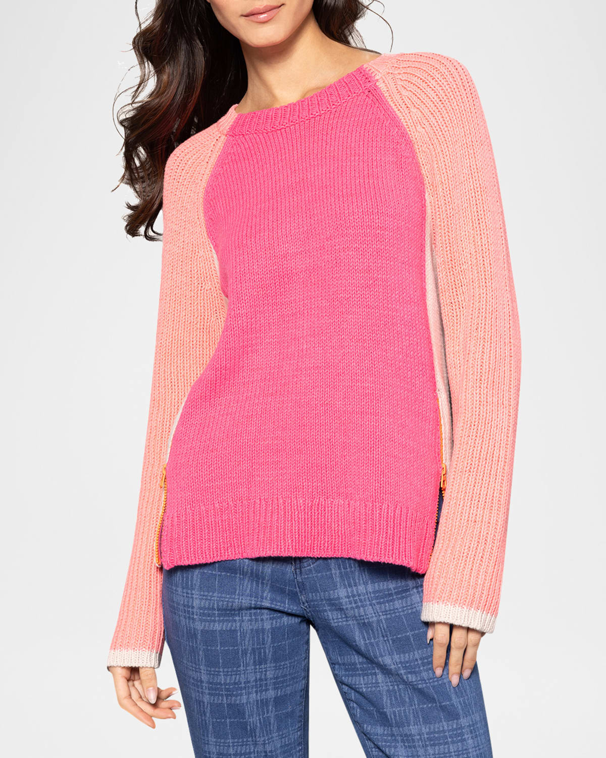 Lisa Todd Zip Me Colorblock Crewneck Sweater | Smart Closet