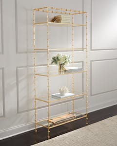 Worlds Away Weatherly Two-Door Etagere | Neiman Marcus