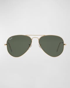 Ray-Ban Sleek Metal Round Sunglasses, 55MM | Neiman Marcus
