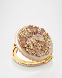 Jay Strongwater Maltese Jeweled Compact | Neiman Marcus