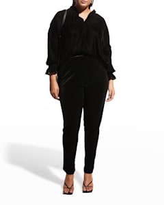 Kobi Halperin Plus Size Alexandra Double-Knit Pants | Neiman Marcus