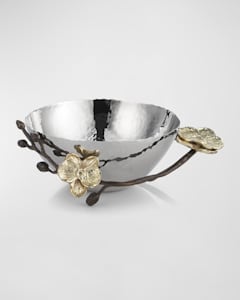 Michael Aram Gold Orchid Wooden Bowl | Neiman Marcus