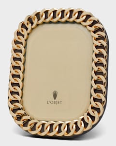L'Objet Gold Cuban Link Frame, 5" x 7" | Neiman Marcus