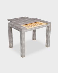 AERIN Lacquer Raffia Backgammon Set | Neiman Marcus