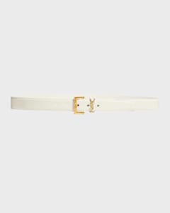 Balmain Monogram Wide Leather B-Belt | Neiman Marcus