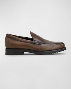 Tod's ZF Mocassino Leather Penny Loafers | Neiman Marcus