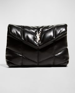 Saint Laurent Large YSL Envelope Pouch Clutch Bag in Leather | Neiman ...