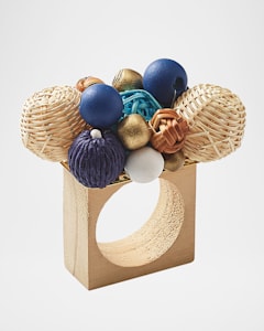 Deborah Rhodes Floral Wood Cuff Napkin Ring | Neiman Marcus