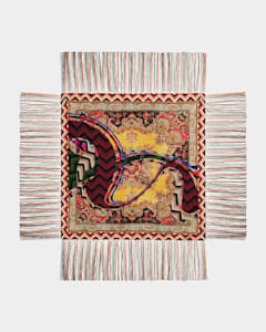 Janavi India Embroidered Floral Silk-Wool Shawl | Neiman Marcus