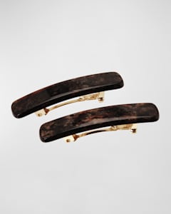 France Luxe Mini Classic Rectangle Barrettes, Set of 2 | Neiman Marcus