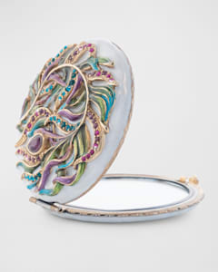 Jay Strongwater Maltese Jeweled Compact | Neiman Marcus