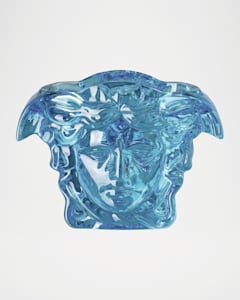 Versace Medusa Grande Black Crystal Vase - 7.5" | Neiman Marcus