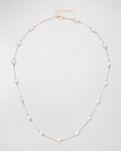 Majorica Tender Pearl Toggle Necklace, White | Neiman Marcus