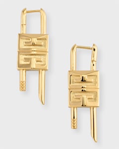 Givenchy G Chain Hoop Earrings, Golden | Neiman Marcus