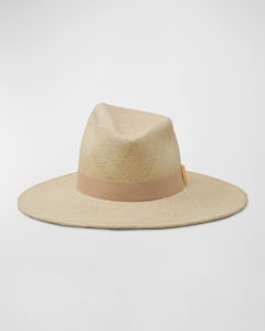 Gigi Burris Drake Asymmetric Straw Fedora | Neiman Marcus