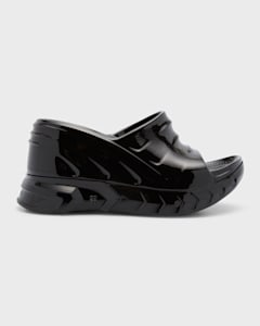 Givenchy Marshmallow Rubber Wedge Slide Sandals | Neiman Marcus