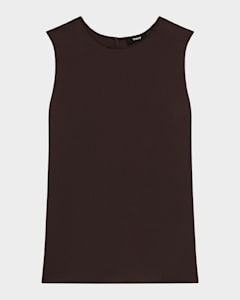 Theory Cotton Pique Sleeveless Peplum Top | Neiman Marcus