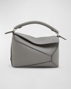 Loewe Puzzle Fold Mini Tote Bag in Shiny Leather | Neiman Marcus