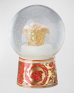 Versace Gold Medusa Snow Globe - Large | Neiman Marcus