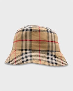Burberry Men's Reversible Check Bucket Hat | Neiman Marcus