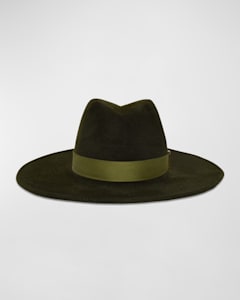 Gigi Burris Samson Woven Straw Fedora | Neiman Marcus