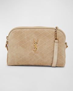 Saint Laurent Gaby Mini YSL Crossbody Bag in Canvas & Leather | Neiman ...