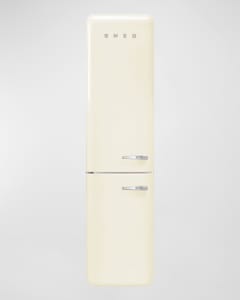 Smeg FAB28 Retro-Style Refrigerator with Internal Freezer, Left Hinge ...