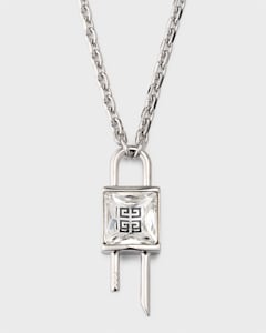 Givenchy Golden 4G Mini Lock Necklace | Neiman Marcus