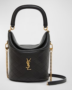 Saint Laurent Gaby Mini YSL Crossbody Bag in Canvas & Leather | Neiman ...