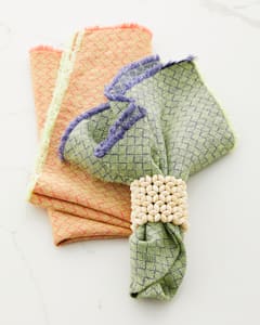 Deborah Rhodes Floral Wood Cuff Napkin Ring | Neiman Marcus