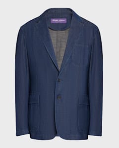 Ralph Lauren Purple Label Men's Kent Hand-Tailored Plaid Suit Jacket ...