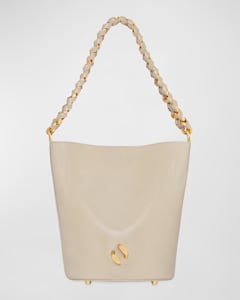 Rebecca Minkoff Chain Drawstring Denim Bucket Bag | Neiman Marcus