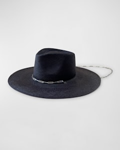 Gigi Burris Samson Woven Straw Fedora | Neiman Marcus