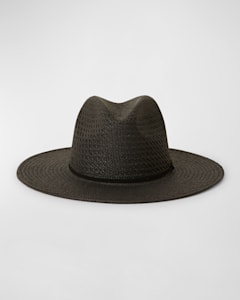 Gigi Burris Samson Woven Straw Fedora | Neiman Marcus