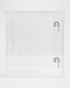 HIDDIN Small Clear View Pet Crate With Silver Latch | Neiman Marcus