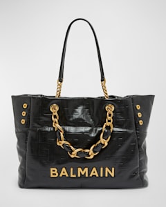 Balmain 1945 Soft Small Shoulder Bag in Monogram Quilted Leather ...