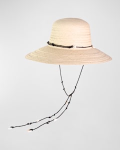 Sensi Studio Metallic Crochet Bucket Hat | Neiman Marcus