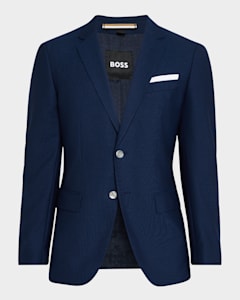 BOSS Camel Men's Heston Wool and Linen Double-Breasted Blazer | Neiman ...