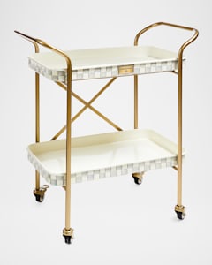 Century Furniture Mandalay Bar Cart, Navy | Neiman Marcus