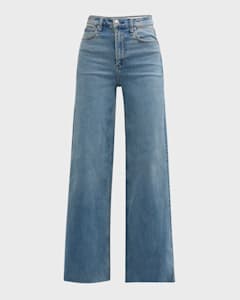 Rag & Bone Featherweight Sofie High-Rise Wide Embellished Jeans | Neiman Marcus