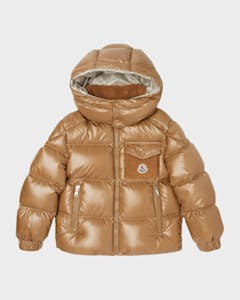 Moncler Boy's Byron Faux Fur Hooded Puffer Jacket, Size 8-14 Moncler Boy's Byron Faux Fur Hooded Puffer Jacket, Size 8-14